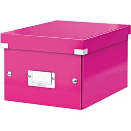 Leitz&reg; Ablage- und Transportbox Serie Click + Store, klein, f&uuml;r DIN A5, pink