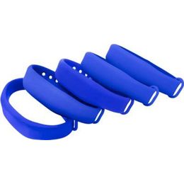 RFID-Armband, f. RFID-Schlie&szlig;systeme, Mifare Ultralight (13,56 MHz), blau, 5 St&uuml;ck