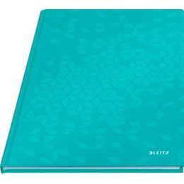 Notizbuch Leitz WOW, Format A4, 80 linierte Blatt, Hardcover-Einband, FSC&reg;-zertifiziert, eisblau