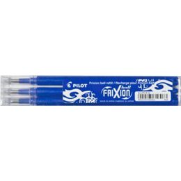 Pi.lot Ersatzminen PILOT, f&uuml;r Tintenroller FRIXION, 0,4 mm Strichst&auml;rke, radierbar, 3 St&uuml;ck, blau
