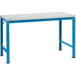 Manuflex Grundtisch UNIVERSAL Spezial, 1500 x 1000 mm, Kunststoff lichtgrau, lichtblau