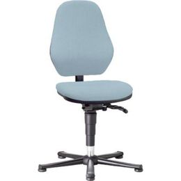 bimos Labordrehstuhl Basic 9135, mit Gleitern, Stoffpolster, Duotec grau
