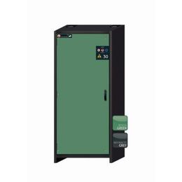 Sicherheitsschrank Typ 30 ASECOS Q-CLASSIC-30, Fl&uuml;gelt&uuml;r, Anschlag links, Front Resedagr&uuml;n, B 864 x T 620 x H 1947 mm