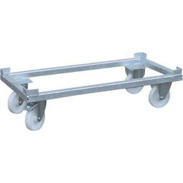 Bauer Transportwagen TW 1000 f&uuml;r Sammelbeh&auml;lter-System SBS 1000, 2 Lenk- und 2 Bockrollen, B 1200 &times; T 1200 &times; H 315 mm, Stahl feuerverzinkt