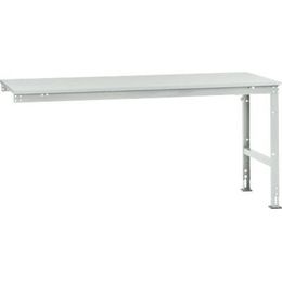 Manuflex Ansatztisch UNIVERSAL Standard, Tischplatte Kunststoff, 2000x1000, lichtgrau