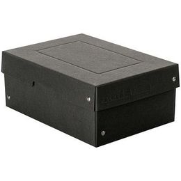 Archivbox Falken PURE Box Black A5, f&uuml;r bis zu 1250 Blatt, mit Beschriftungsfeld, L 250 x B 180 x F&uuml;llh&ouml;he 100 mm, Blauer Engel, FSC&reg;-Pappe, schwarz