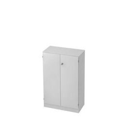 Aktenschrank, 3 OH, B 800 x T 420 x H 1270 mm, abschlie&szlig;bar, lichtgrau