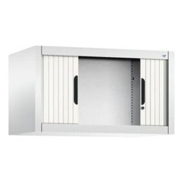 C + P Rollladenschrank Omnispace, abschlie&szlig;bar, B 800 x T 420 x H 450 mm, Stahl/Kunststoff, wei&szlig;
