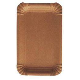 Pappteller Papstar Pure, Einweg, eckig, 100 x 160 mm, lebensmittelecht, FSC&reg;-zertifiziert & kompostierbar, braun, 8 x 250 St&uuml;ck