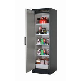 Sicherheitsschrank Typ 90 ASECOS Q-PEGASUS-90, Fl&uuml;gelt&uuml;r mit Schlie&szlig;-Automatik, Anschlag links, Front Lichtgrau, B 599 x T 615 x H 1953 mm