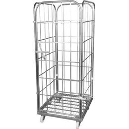 Drahtgitterbeh&auml;lter 4-seitig 1600 auf Kunststoffrollplatte