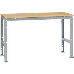 Manuflex Grundtisch UNIVERSAL Standard, Tischplatte Multiplex, 1500x800, alusilber