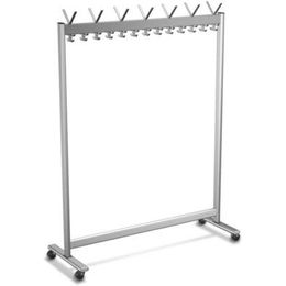 Reihen-Garderobenst&auml;nder, Leichtmetall, 1360 mm breit, ohne Schirmhalterung