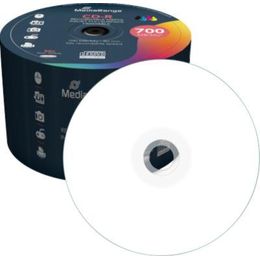 MediaRange CD-R MR208, Kapazit&auml;t 700 MB/80 Minuten Laufzeit, 52-fache Schreibgeschwindigkeit, vollfl&auml;chig bedruckbar, 50er-Spindel in umweltfreundlichem ECO Pack50