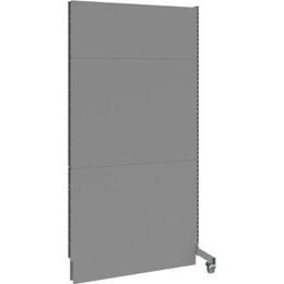 Sch&auml;fer Shop Sch&auml;fer Shop Select Schallschutz Stellwand, mobil, Anbaufeld, mit 1 St&uuml;tze & 1 Fu&szlig; mit Doppelrollen, B 1250 x T 740 x H 2500 mm, staubgrau RAL 7037