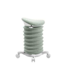 Topstar Hocker SITNESS 4D, ergonomisch, aktives Sitzen, gepolsterter Sattelsitz, h&ouml;henverstellbar, um 360&deg; drehbar, Tragegriff, Rollen, papyruswei&szlig;/gr&uuml;n