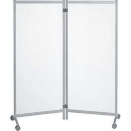 PAPERFLOW Mobile Trennwand, desinfektionsmittelbest&auml;ndig, 2 Elemente, semitransparent