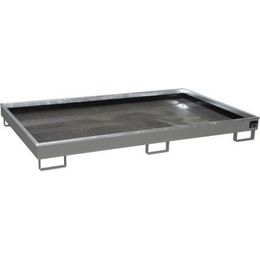 Bauer Regalwanne RW 2200-1 PE, mit PE-Einsatz, lackiert, L 2165 x B 1315 x H 230 mm, mausgrau RAL 7005