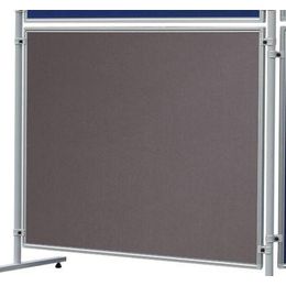 Franken Stellwandtafel ECO beidseitig Filz, grau, Aluminiumrahmen, 1500x1200 mm