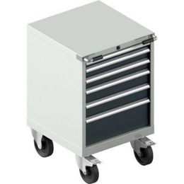 Sch&auml;fer Shop Schubladenschrank mit Rollen WSK 27-27, 6 Sch&uuml;be, bis 200 kg, B 564 x T 572 x H 870 mm, lichtgrau/anthrazitgrau