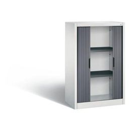 C + P Rollladenschrank Omnispace, 3 OH, abschlie&szlig;bar, B 800 x T 420 x H 1230 mm, Stahl/Kunststoff, lichtgrau/schwarzgrau