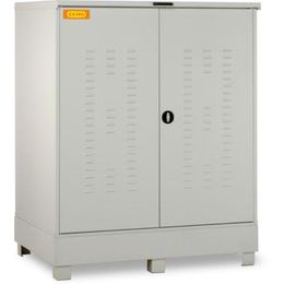 Gefahrstoffdepot CEMO 320, Stahl, Auffangvolumen 320 l, abschlie&szlig;bar, B 1500 x T 1200 x H 1895 mm, f&uuml;r 2 x 200 l/6 x 60 l