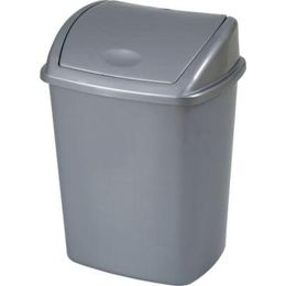 Abfallbeh&auml;lter Vepa Bins, Volumen 26 l, mit Deckel, rechteckig, L 272 x B 352 x H 480 mm, Kunststoff, grau