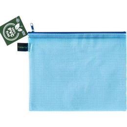 Rei&szlig;verschlussbeutel Foldersys, A5, St&auml;rke 0,20 mm, B 254 x H 200 mm, PVC-freie Folie, blau-transparent