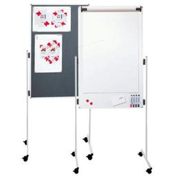 Franken Kombi-Flipchart ECO, B 760 x H 1210 mm, multifunktional, beidseitig, magnethaftend & pinnbar, inkl. Flipchartblockhalter, UMT FC