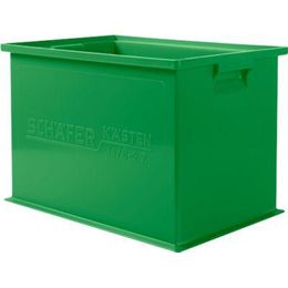 Sch&auml;fer Shop Stapelkasten SSI Sch&auml;fer 14/6-2Z, Volumen 33 l, bis 30 kg, mit Griffmulde, L 465 x B 314 x H 298 mm, Polypropylen, gr&uuml;n