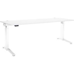 Sch&auml;fer Shop Sch&auml;fer Shop Genius Schreibtisch ERGOSTYLE S, Rechteck, elektrisch h&ouml;henverstellbar, einstufig, C-Fu&szlig;, B 2000 x T 800 x H 715-1182 mm, inkl. Memory Master, wei&szlig;/wei&szlig;