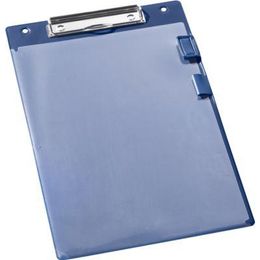 EICHNER Klemmbrett Klemmfix, DIN A4, Kunststoff, mit Klarsichttasche, A4, blau, 10 St&uuml;ck