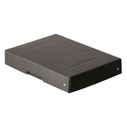 Archivbox Falken PURE Box Black A5, f&uuml;r bis zu 500 Blatt, mit Beschriftungsfeld, L 250 x B 180 x F&uuml;llh&ouml;he 40 mm, Blauer Engel, FSC&reg;-Pappe, schwarz