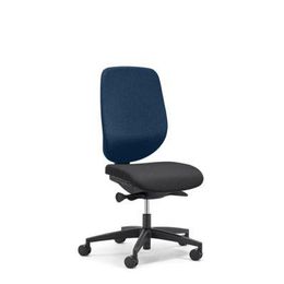 Giroflex B&uuml;rostuhl 353, ohne Armlehnen, Auto-Synchronmechanik, Muldensitz, blau/schwarz