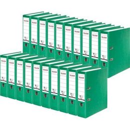 Falken Recycolor Ordner, DIN A4, R&uuml;ckenbreite 80 mm, 20 St&uuml;ck, gr&uuml;n