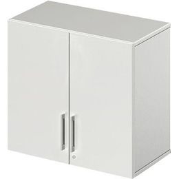 Sch&auml;fer Shop Sch&auml;fer Shop Select Aufsatzschrank LOGIN, 2 Ordnerh&ouml;hen, Griffe unten, B 800 x T 420 x H 726 mm, lichtgrau/lichtgrau