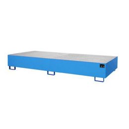 Bauer Regalwanne Typ RW/GR 3300-2, mit Gitterrost, blau RAL5012