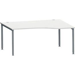 Sch&auml;fer Shop Sch&auml;fer Shop Genius Freiformschreibtisch MODENA FLEX, Ansatz links B 1800 mm, lichtgrau/anthrazit