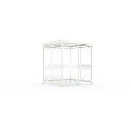 &Uuml;berdachungssystem WSM K&ouml;ln K2 c/b, B 2165 x T 2165 x H 2510 mm, fertig montiert, verkehrswei&szlig; RAL 9016