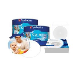 Aktionsset Verbatim CD-R AZO Printable, 700 MB, 50er Spindel Doppelpack + 100 St&uuml;ck CD Papierh&uuml;llen