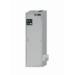 Sicherheitsschrank Typ 90 ASECOS S-CLASSIC-90, Fl&uuml;gelt&uuml;r mit T&uuml;rfeststellanlage, Anschlag rechts, Front Lichtgrau, B 596 x T 616 x H 1968 mm