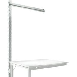 Manuflex Aufbauportal, Ansatzisch SPEZIAL Arbeitstisch-/Werkbanksystem UNIVERSAL/PROFI, 1250 mm, lichtgrau