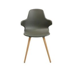 Schalenstuhl Topstar&reg; T 2020, 4-Fu&szlig;, desinfektionsmittelbest&auml;ndig, mit Armlehnen, grau/Buche