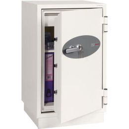 Phoenix Feuerschutzschrank FS 0442, Schl&uuml;sselschloss, B 520 x T 520 x H 820 mm, Stahl, signalwei&szlig; RAL 9003