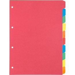 Sch&auml;fer Shop Kartonregister Sch&auml;fer Shop Select, 5er Pack, 4-fach Lochung, 160 g/qm Recyclingkarton, 10-teilig