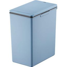 EKO Abfalleimer Morandi Touch, platzsparend, Touch Bar-Mechanismus, Kunststoff, B 206 x T 325 x H 400 mm, 20 Liter, blau