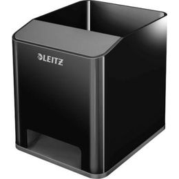 Stiftehalter Leitz WOW Sound, 1 Fach, Smartphone-Fach mit Soundverst&auml;rkung, schwarz