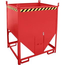 Bauer Silobeh&auml;lter SGS 100, mit Schieberverschluss, L 1000 x B 1200 x H 1495 mm, 1 m&sup3;, bis 1500 kg, Stahl, Feuerrot