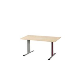 Sch&auml;fer Shop Sch&auml;fer Shop Select Besprechungstisch Planova Basic, Rechteck, T-Fu&szlig;, B 1400 x T 800 x H 717 mm, Ahorn/wei&szlig;aluminium RAL 9006