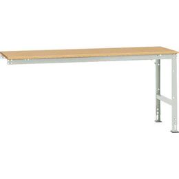 Manuflex Ansatztisch UNIVERSAL Standard, 2000 x 800 mm, Multiplex natur, lichtgrau